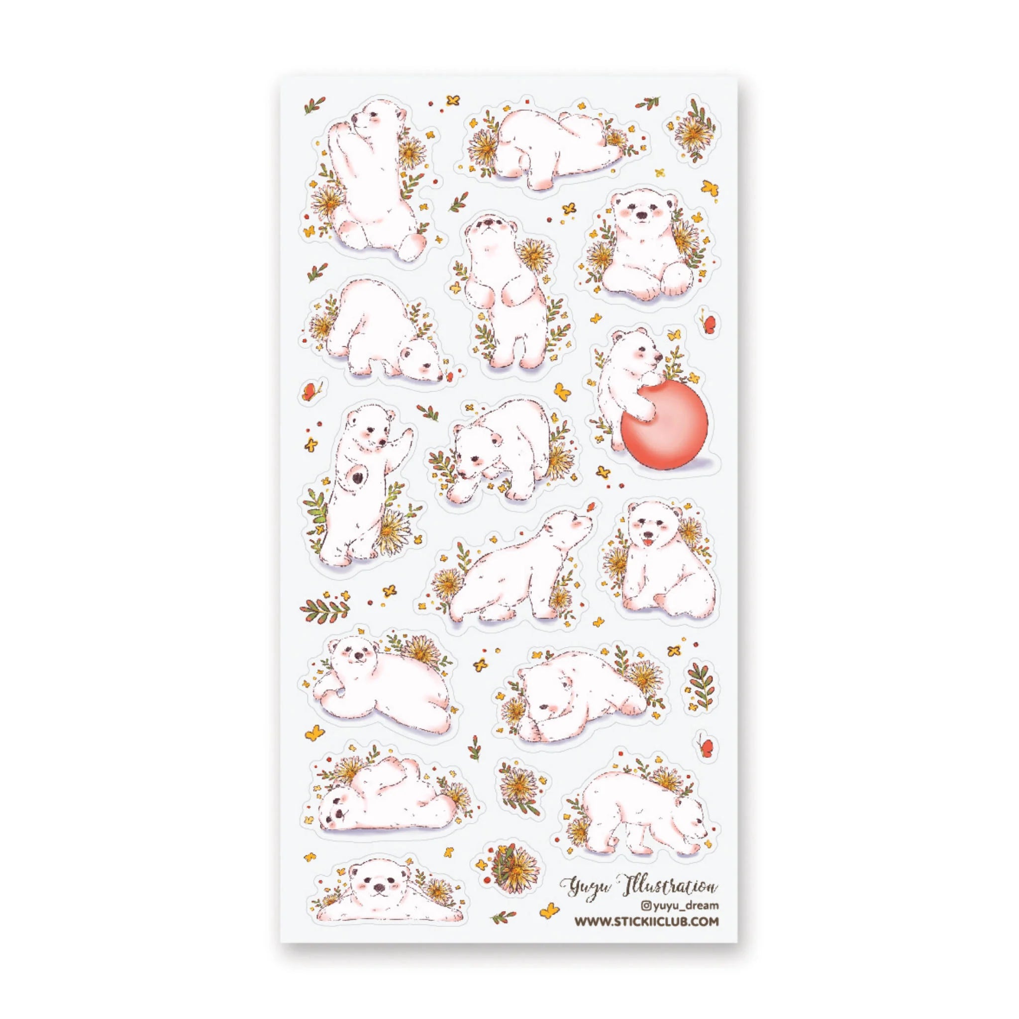 Stickers Playful Polar Bears – Stick&Tape